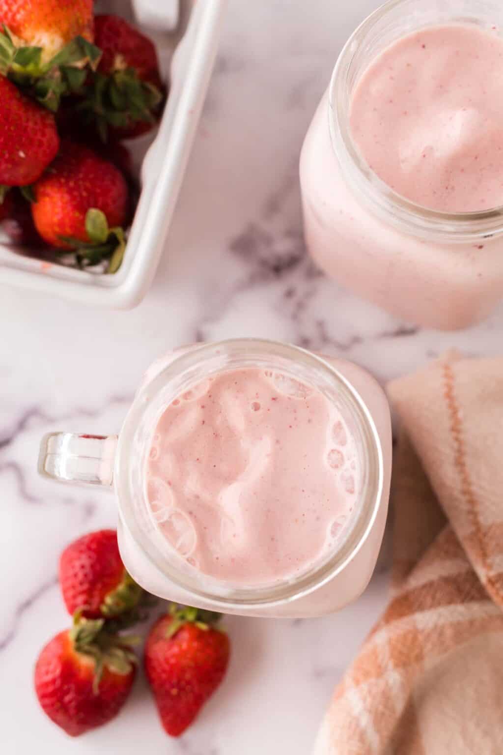 Strawberry Milkshakes — Bless this Mess