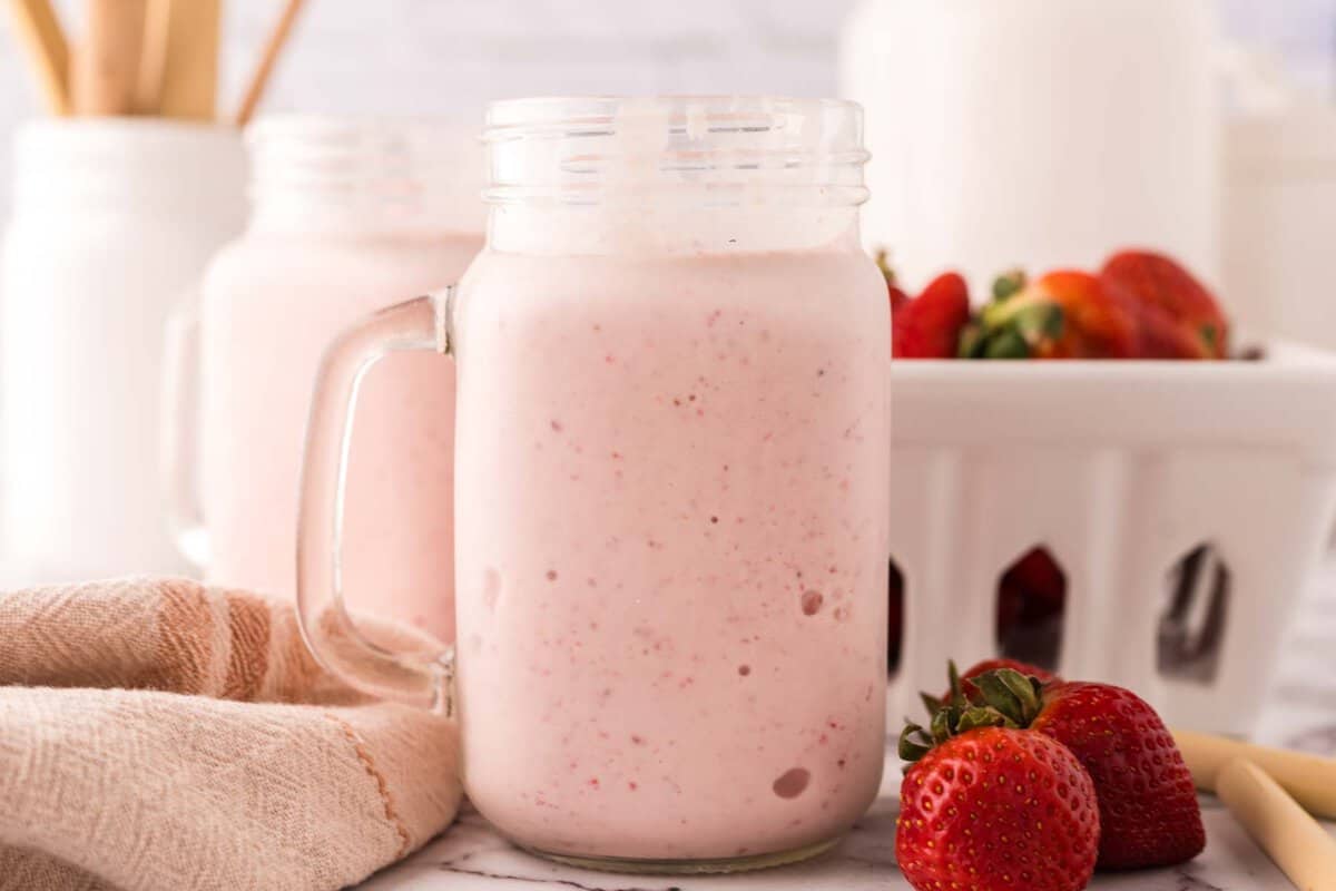 Strawberry Milkshakes — Bless this Mess