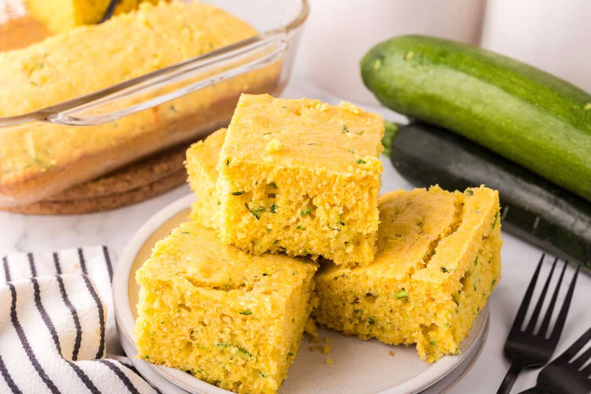 The Best Zucchini Corn Bread Recipe | Easy, Fluffy & Sweet Corn Bread