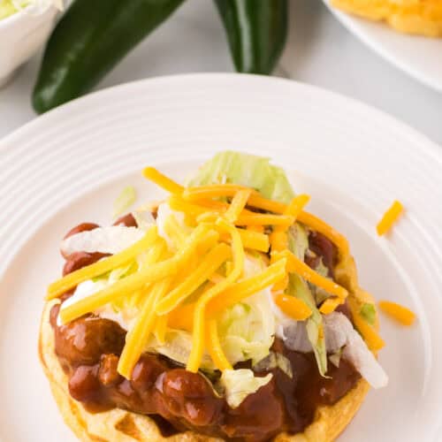 Cornbread Waffles with Chili | Easy Breakfast For Dinner Idea