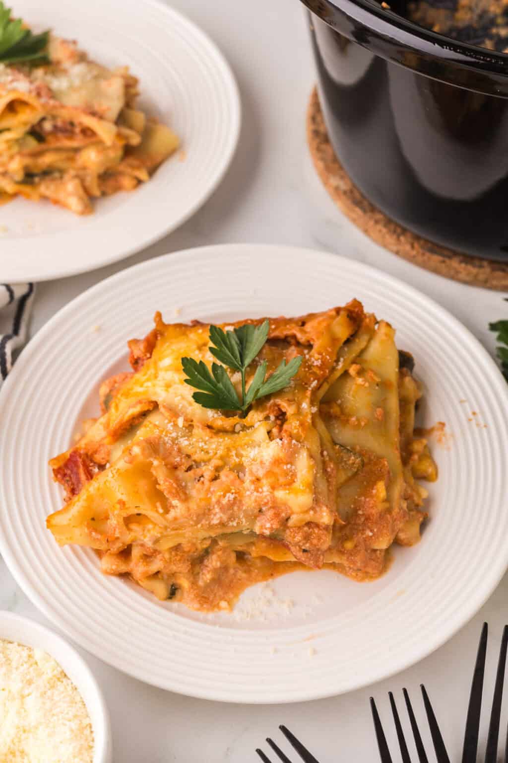 Easy Slow Cooker Vegetable Lasagna | Healthy Lasagna with Zucchini