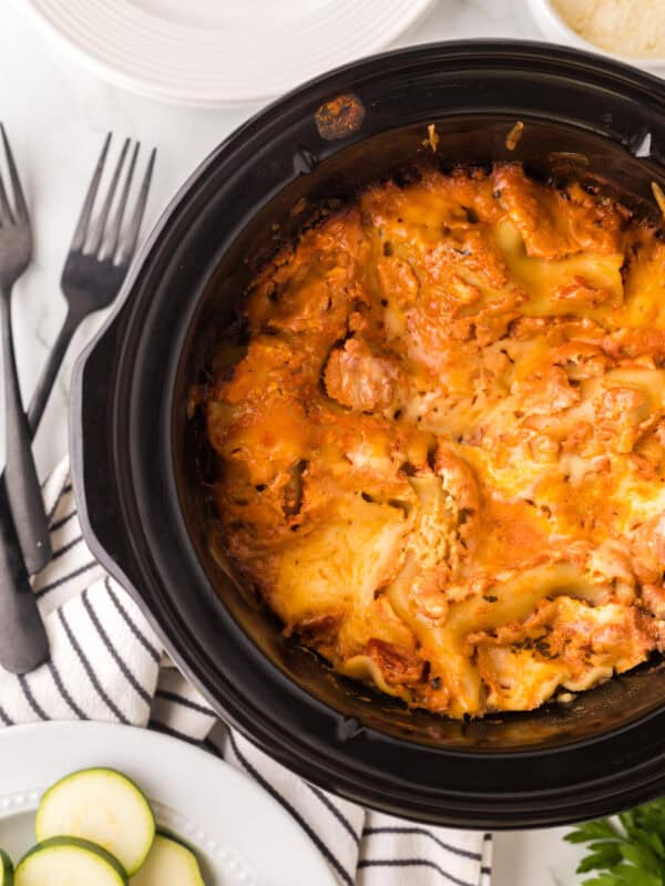 Easy Slow Cooker Vegetable Lasagna | Healthy Lasagna with Zucchini