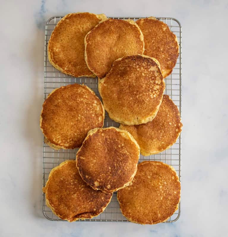 Stack 'Em High: Golden Cornbread Pancakes — Bless this Mess