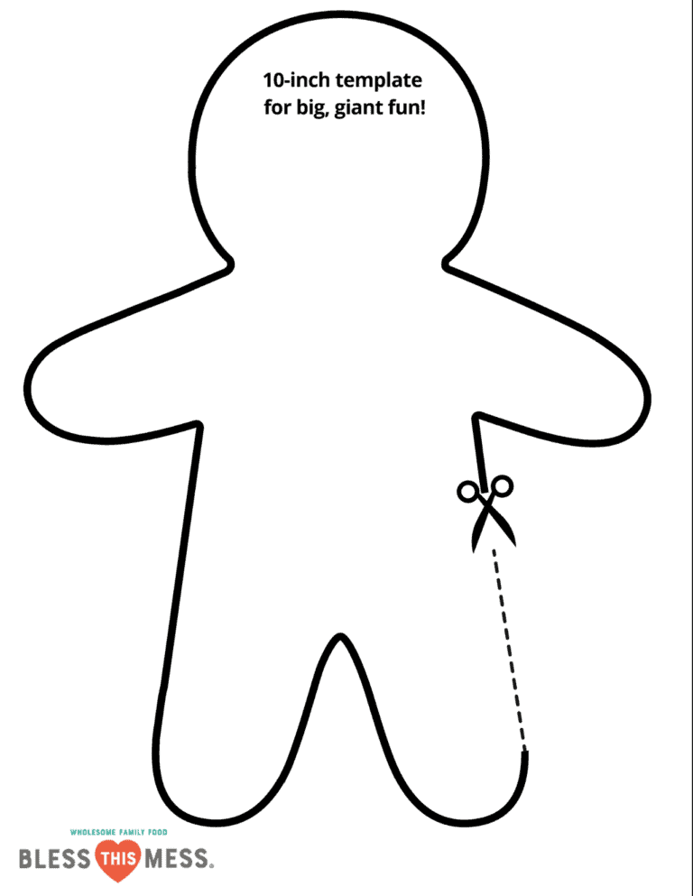 Free Printable Gingerbread Man Cookie Templates — Bless this Mess