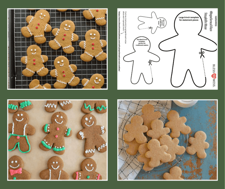 Free Printable Gingerbread Man Cookie Templates — Bless this Mess