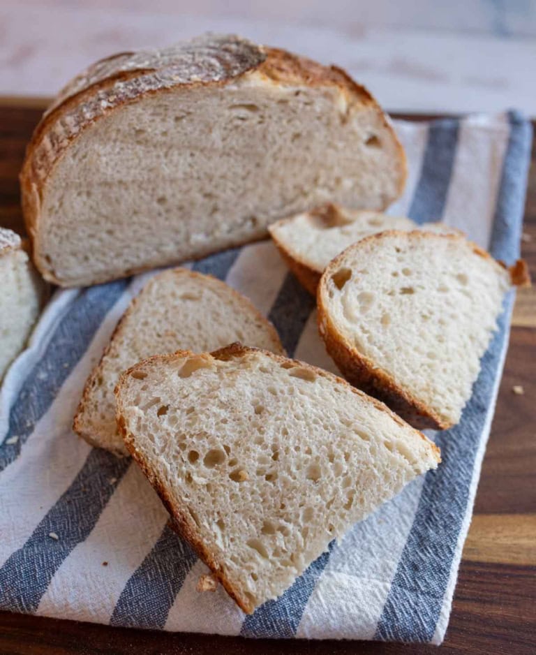 No Knead Sourdough Bread {Easy Beginner's Recipe} — Bless this Mess