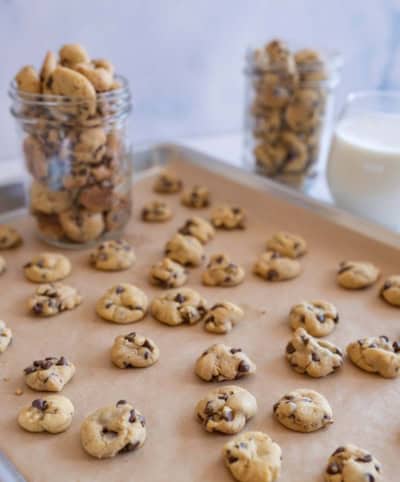 Bite-Sized Mini Chocolate Chip Cookies — Bless this Mess