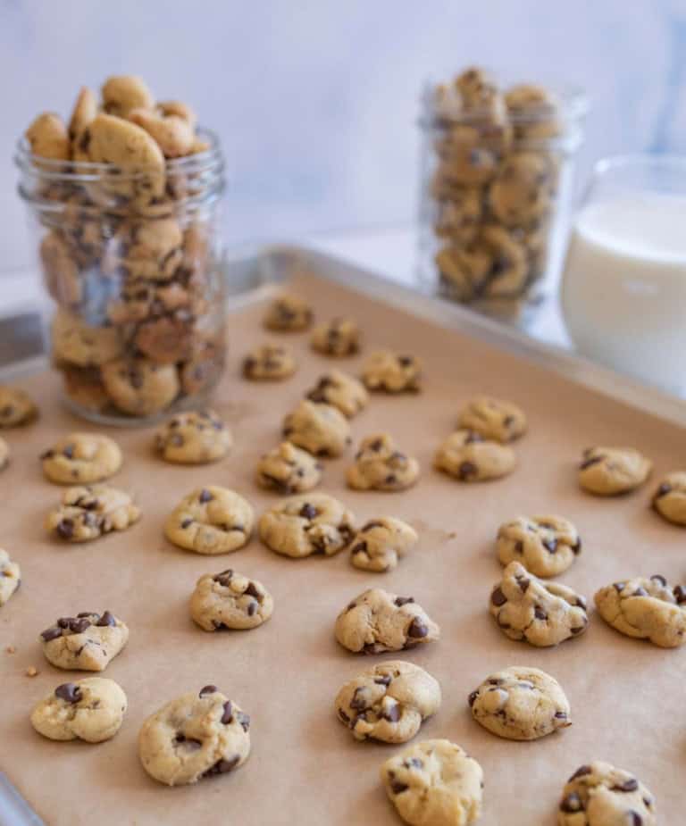 Bite-Sized Mini Chocolate Chip Cookies — Bless this Mess