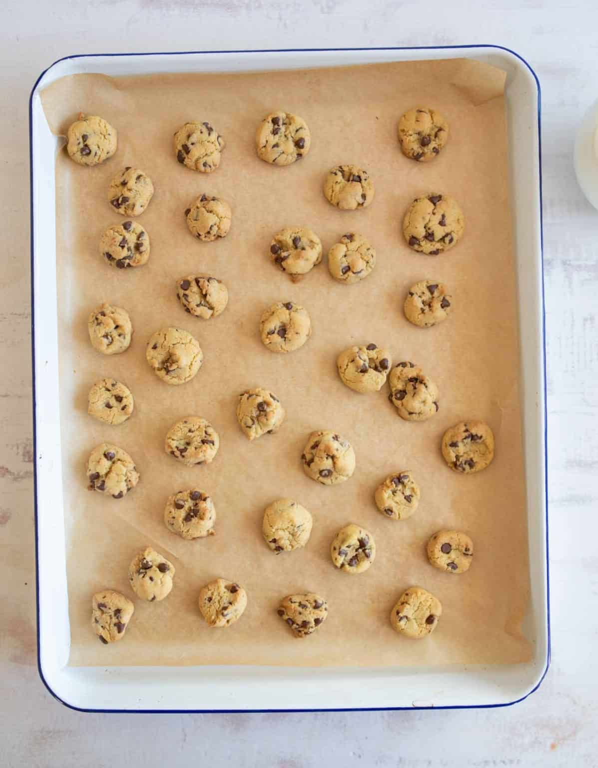 Bite-Sized Mini Chocolate Chip Cookies — Bless this Mess