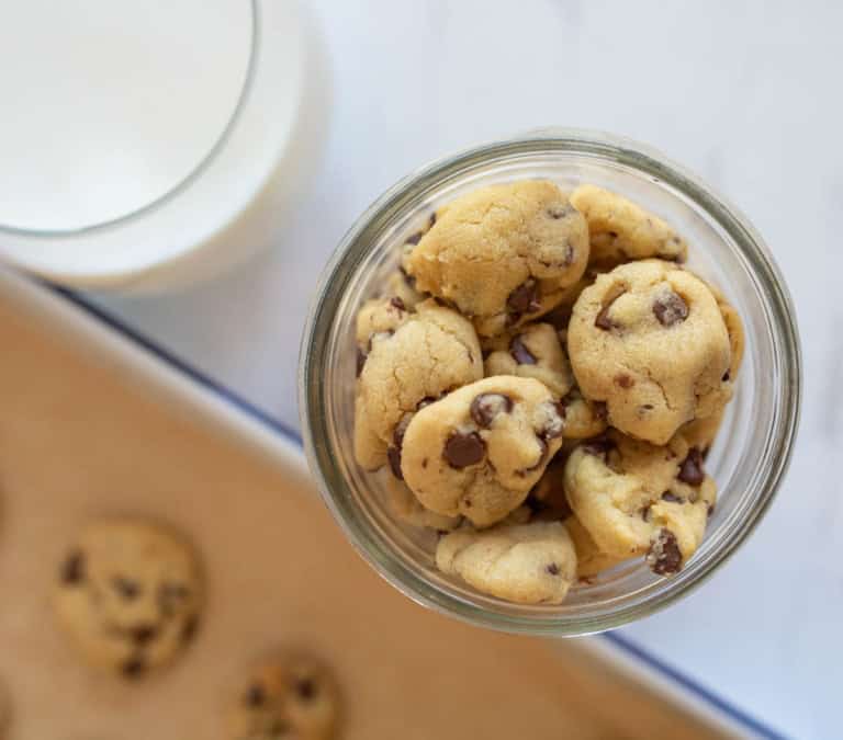 Bite-Sized Mini Chocolate Chip Cookies — Bless this Mess