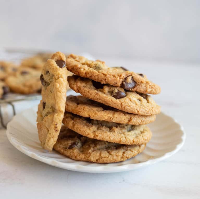 Thin and Crispy Chocolate Chip Cookies — Bless this Mess