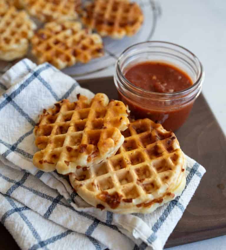 Savory Pizza Waffles | Dippable Pizza in 20 Minutes — Bless this Mess