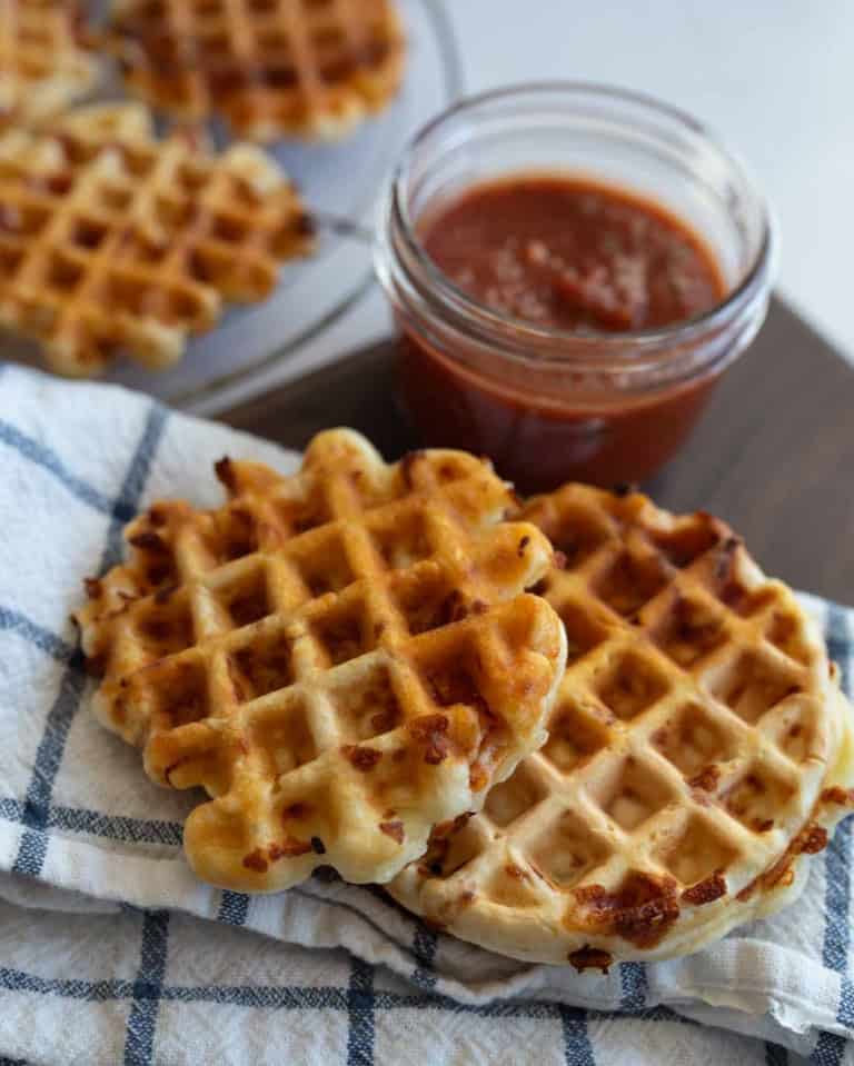 Savory Pizza Waffles | Dippable Pizza in 20 Minutes — Bless this Mess