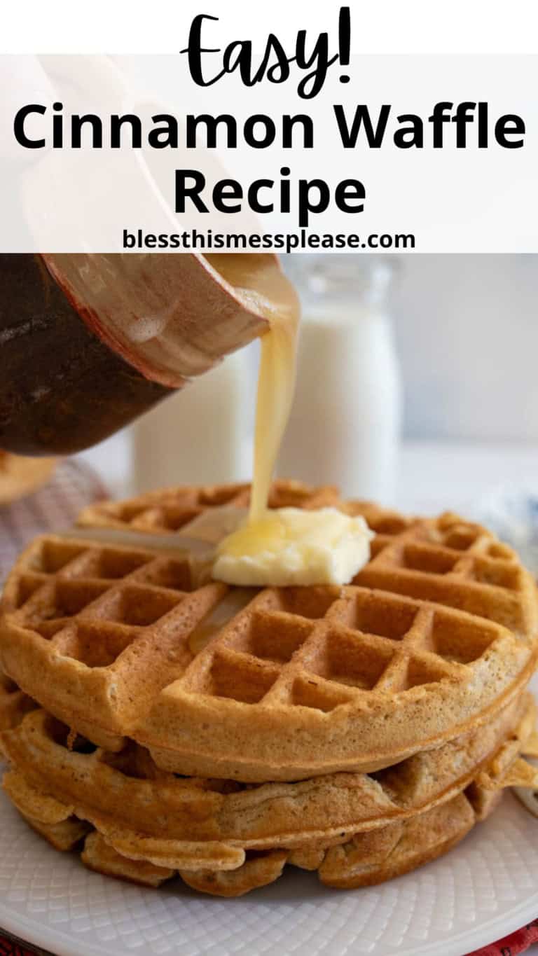 Homemade Cinnamon Waffles Recipe — Bless this Mess
