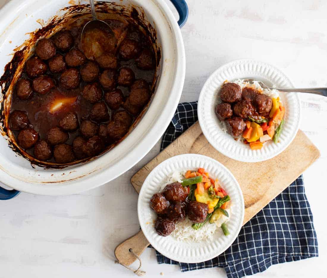 Slow Cooker Garlic Honey Meatballs - Sweet, Sticky & Delicious — Bless ...