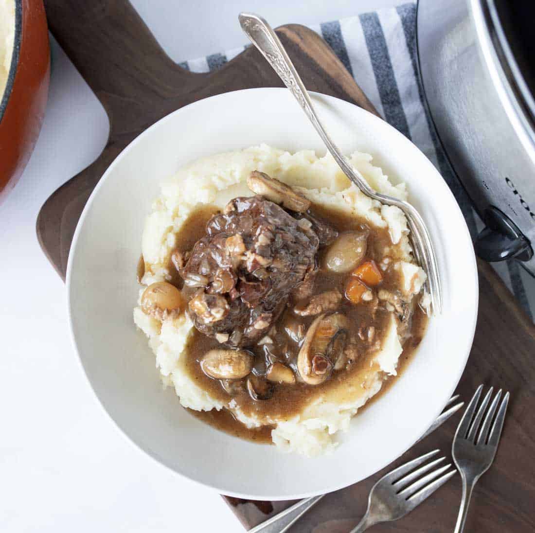 Easy Slow Cooker Beef Bourguignon - A Classic Made Easy — Bless this Mess